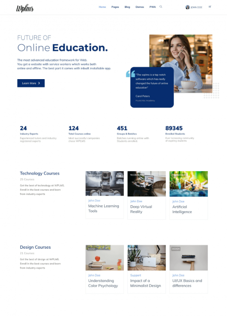WordPress LMS – WPLMS Demos
