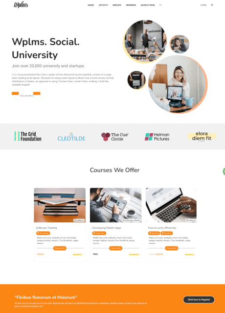 WordPress LMS – WPLMS Demos