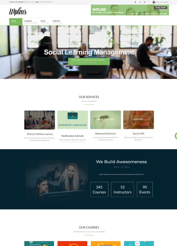 WordPress LMS – WPLMS Demos