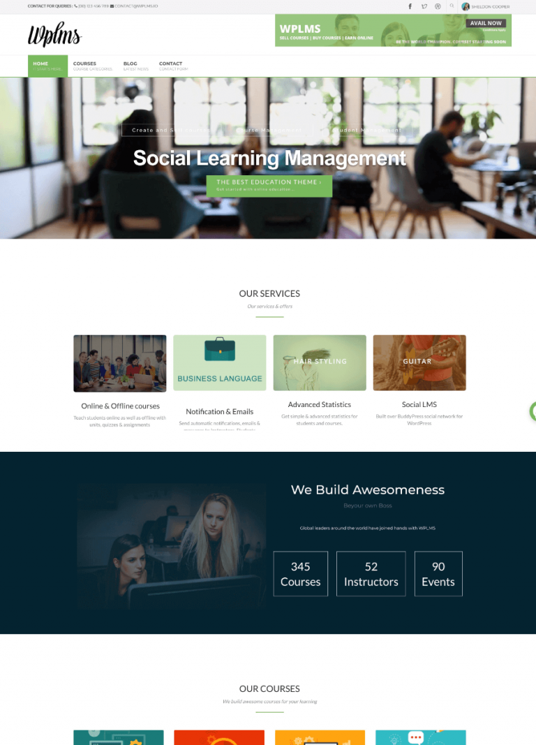 WordPress LMS – WPLMS Demos