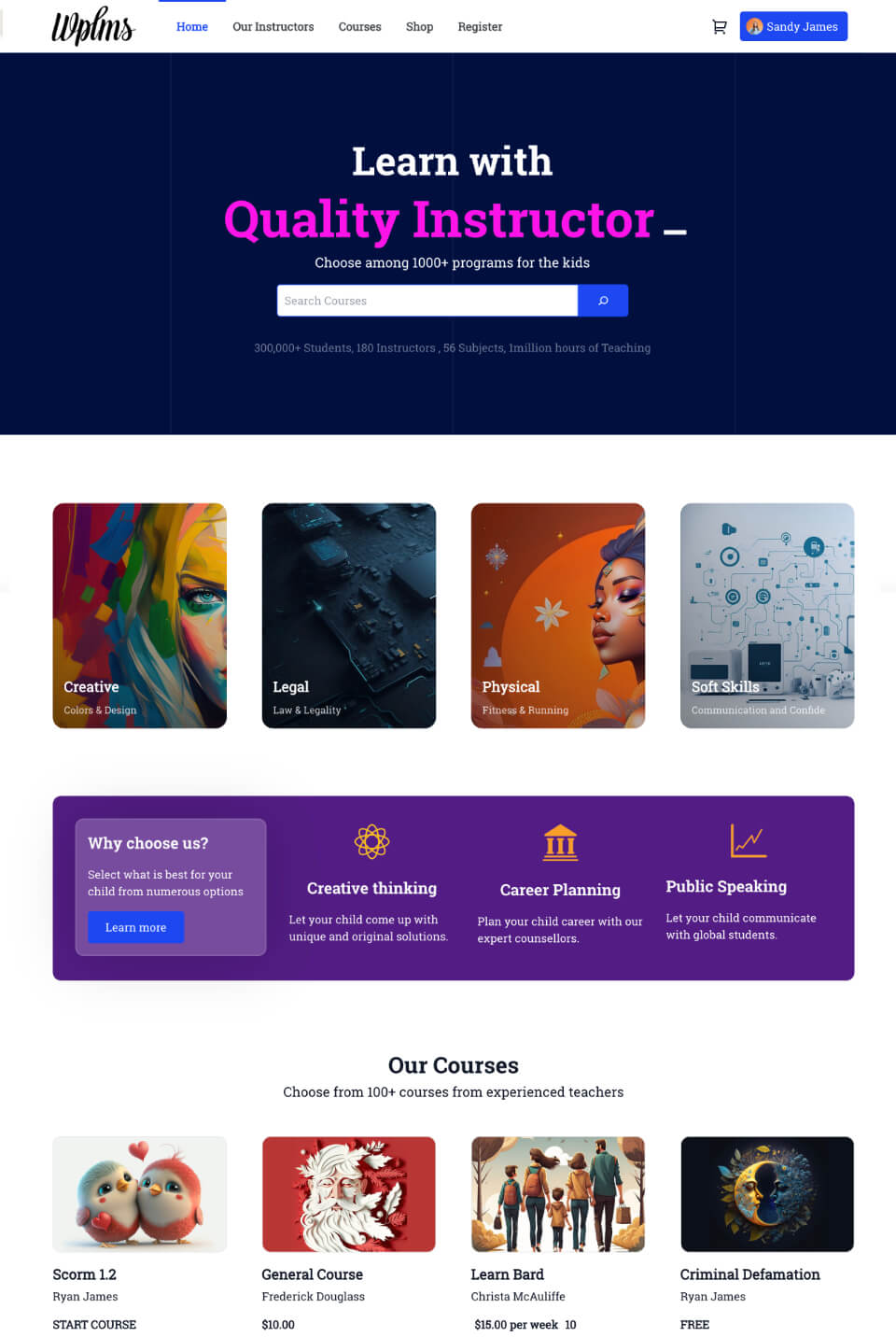 WordPress LMS – WPLMS Demos
